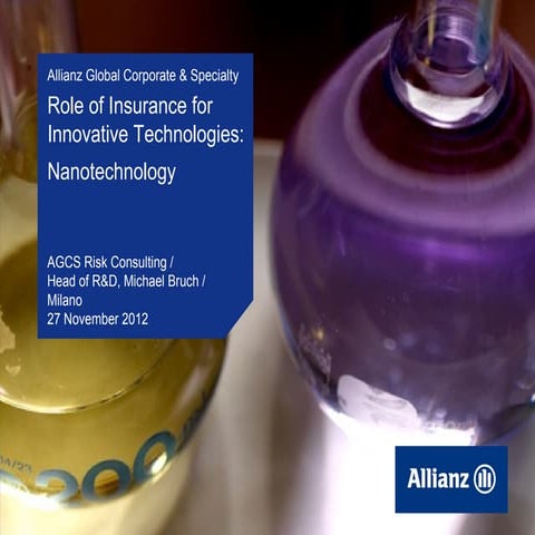 Role of Insurance for Innovative Technologies: Nanotechnology | PPT
