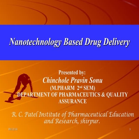 Nanotechnology based drug delivery | PPT
