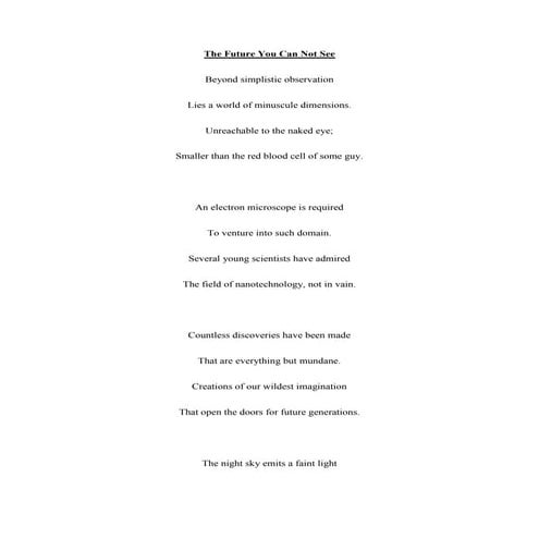 Nanotechnology poem | DOCX
