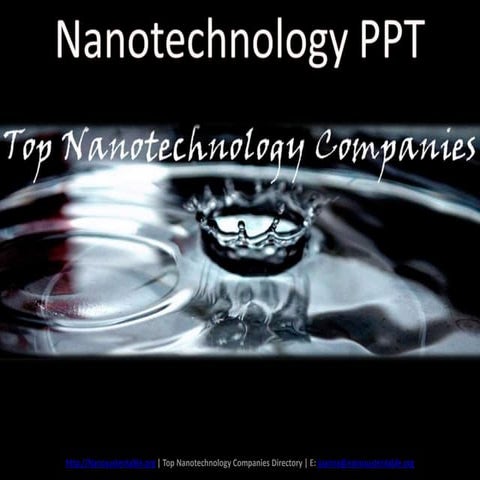 Nanotechnology ppt | PPTX