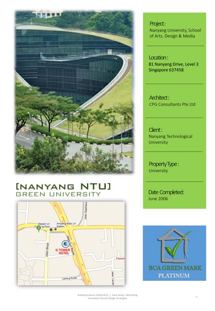 Nanyang Technological University School of Art Design and Media ...
