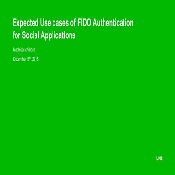 Expected Use Cases of FIDO Authentication in Social Apps | PDF