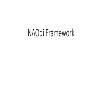 NAOqi framework | PPT