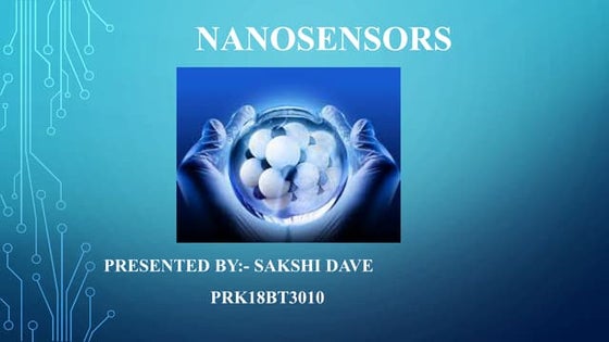 Nano sensors with their applications | PPT