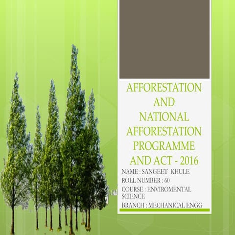Afforestation in India