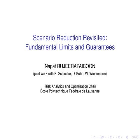Scenario Reduction Ppt