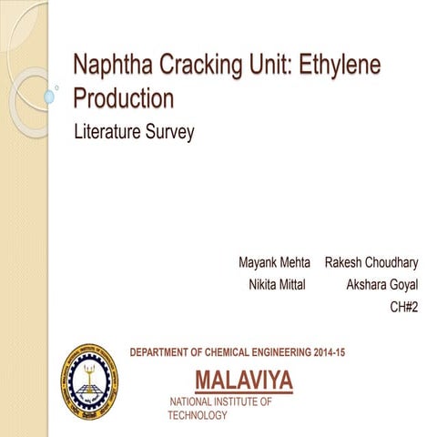 Naphtha Cracking Unit Ethylene Production Pptx