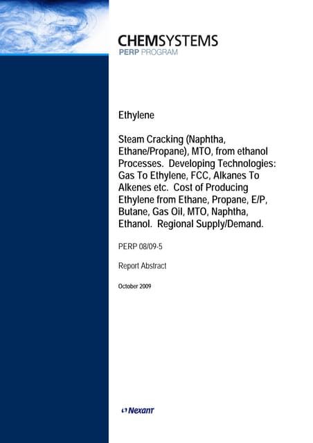 Naphtha Cracking Unit : Ethylene Production | PPTX