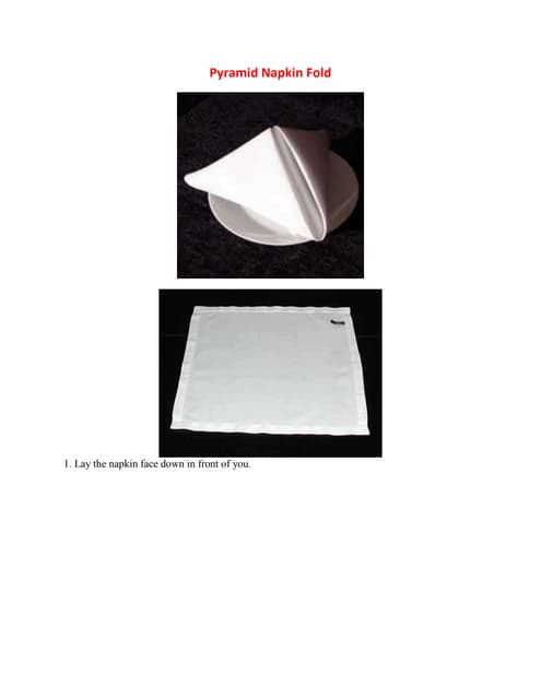 Napkin folding ppt | PPTX