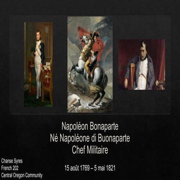 Napoléon Bonaparte | PPTX