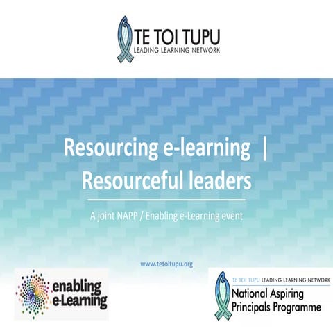 NAPP/Enabling e-Learning webinar | e-Learning Resourcing & Leadership | PPT