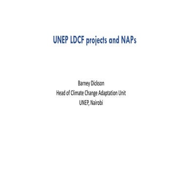 UNEP LDCF projects and NAPs | PDF