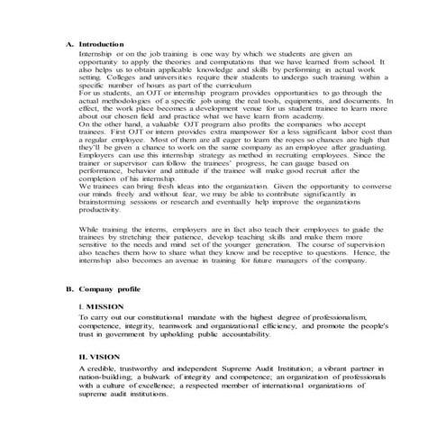 Narrative report in ojt | PDF