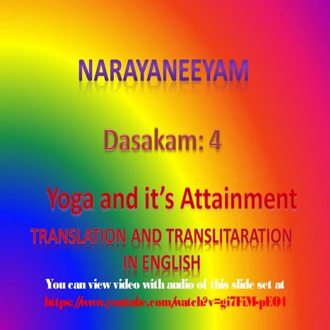 Narayaneeyam english canto 004 | PPT