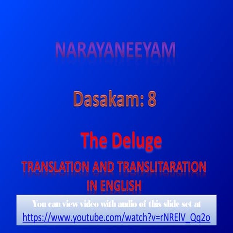 Narayaneeyam english canto 008 | PPT