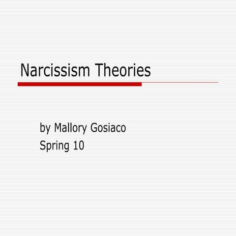 Narcissism theories | PPT