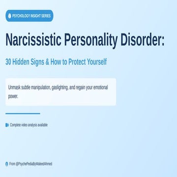 Narcissistic Personality Disorder: 30 Hidden Signs & How to Protect ...