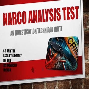 Narco analysis | PPTX