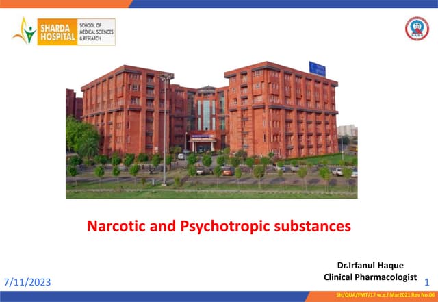 NARCOTICS- POLICY AND PROCEDURES FOR ITS USE | PPTX