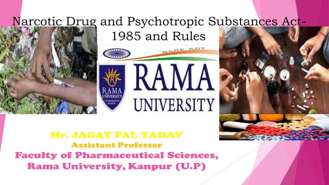Narcotic and Psychotropic Substance act 1985 | PPTX