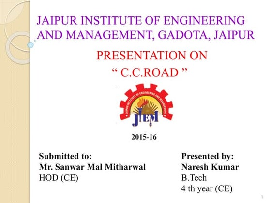 Construction of Water Bound Macadam (WBM) roads | PPT