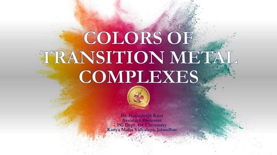 Colour of metal complexes | PDF | Chemistry | Science