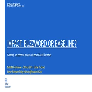 Impact: buzzword or baseline? | PPT