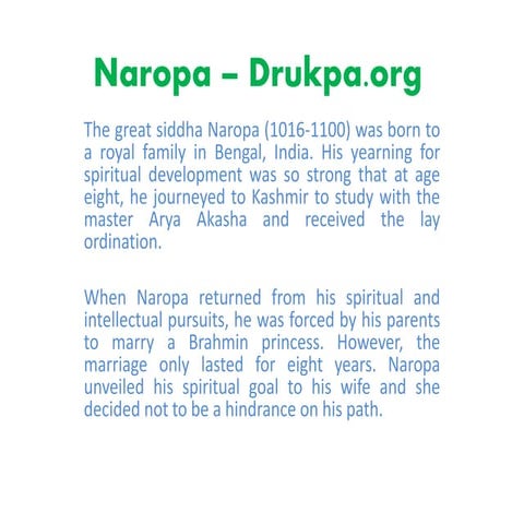 Naropa – drukpa | PPT