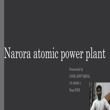 Narora atomic power plant | PPTX