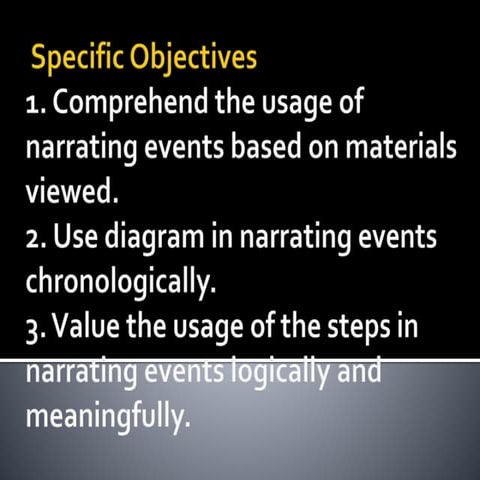Narrating events | PPTX