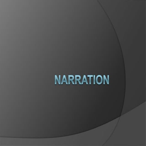 Narration | PPTX | Science