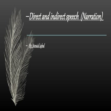 Direct and indirect speech/Narration | PPTX