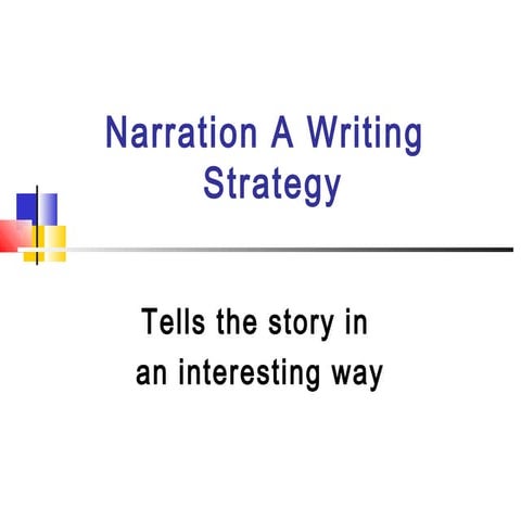 Narration a writing | PPT | Drama | Genres
