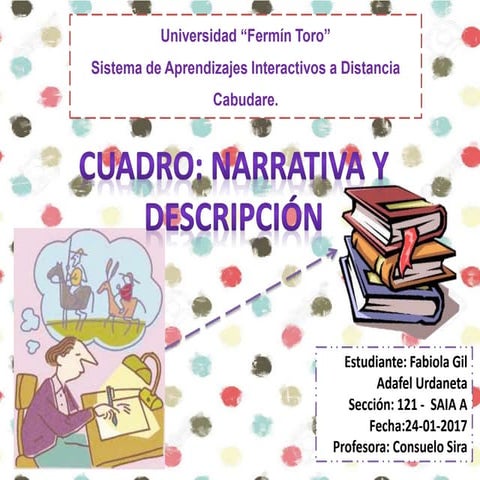 Narrativa y descripción (Cuadro comparativo) | PPTX