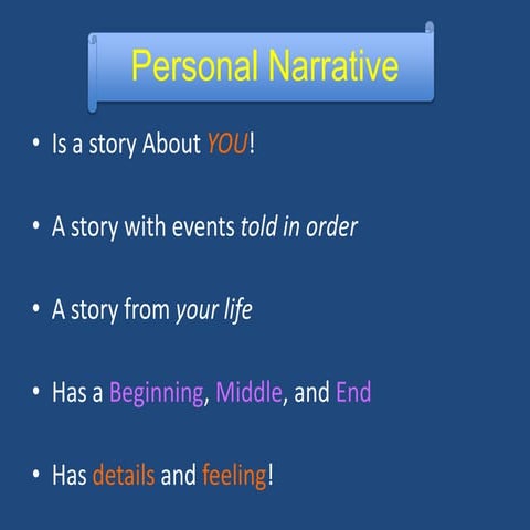 Personal Narrative | PPT