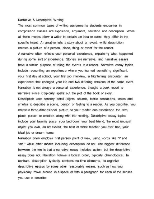 Personal narrative powerpoint | PPTX