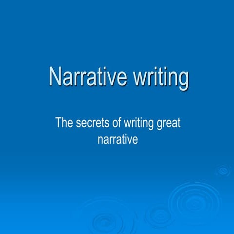 all about narratives and also the structure | PPT