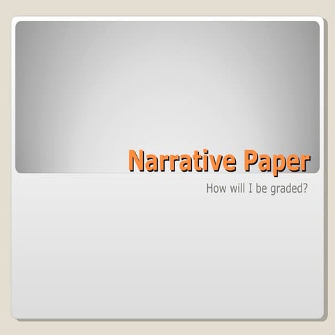 Narrative Paper | PPT
