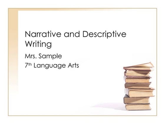 Introduction to descriptive writing | PPSX