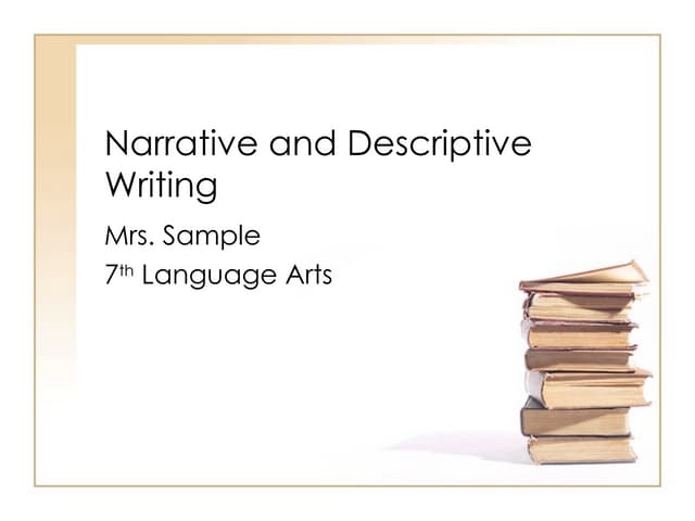 Narrative writing | PPT