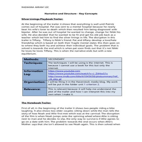 Narrative & Structure - 4018 | DOCX | Drama | Genres