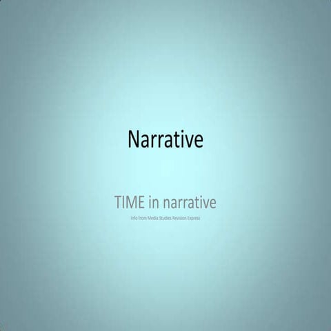 Narrative and time | PPTX