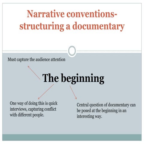 Narrative conventions structuring a documentary | PPT