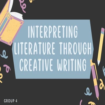 Narrative Creative Writing Skills English Presentation in Charcoal ...