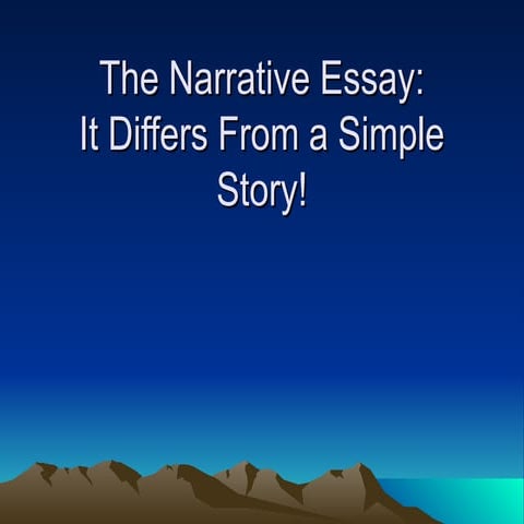 what is a narrative essay and how to write it | PPT