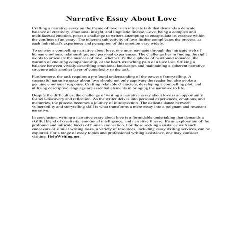 Narrative Essay About Love | PDF | Heart and Cardiovascular Diseases ...