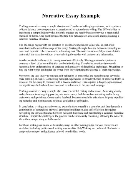 Narrative Essay About A Lesson Learned.pdf