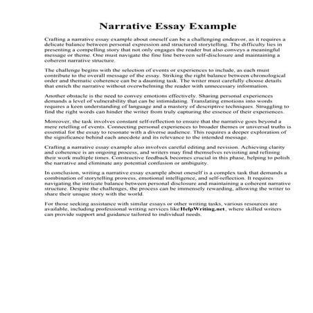 Narrative Essay Example. How to write an effective narrative essay ...