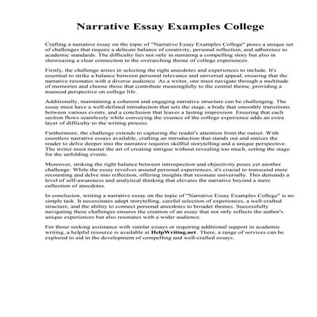 Narrative Essay Examples College.pdf