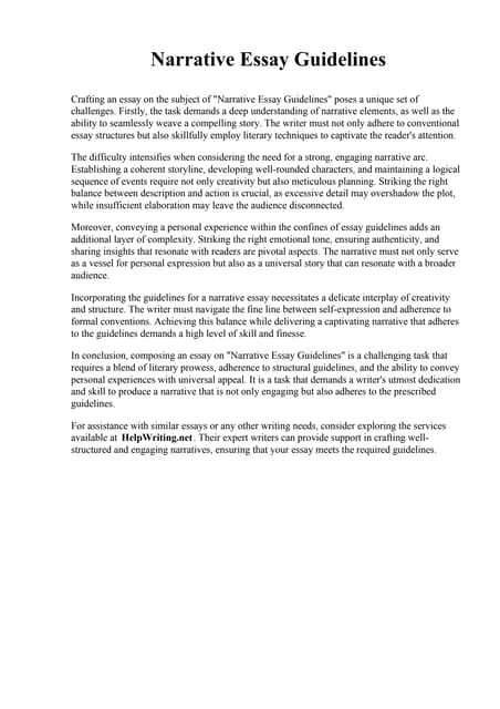 Narrative Essay Tips | PDF Narrative Essay Tips | PDF